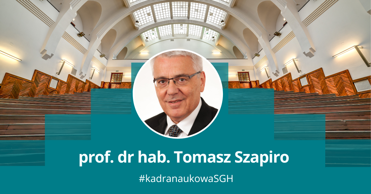 Profesor Tomasz Szapiro przewodniczącym Rady Naukowej w OPI-PIB | Gazeta SGH